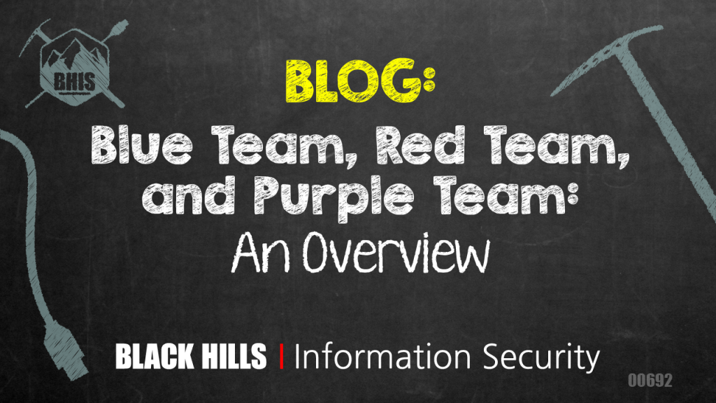 Blue Team, Red Team, and Purple Team: An Overview - Black Hills ...